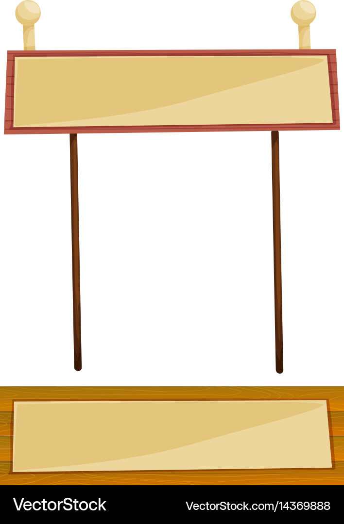 Two signs on the poles Royalty Free Vector Image