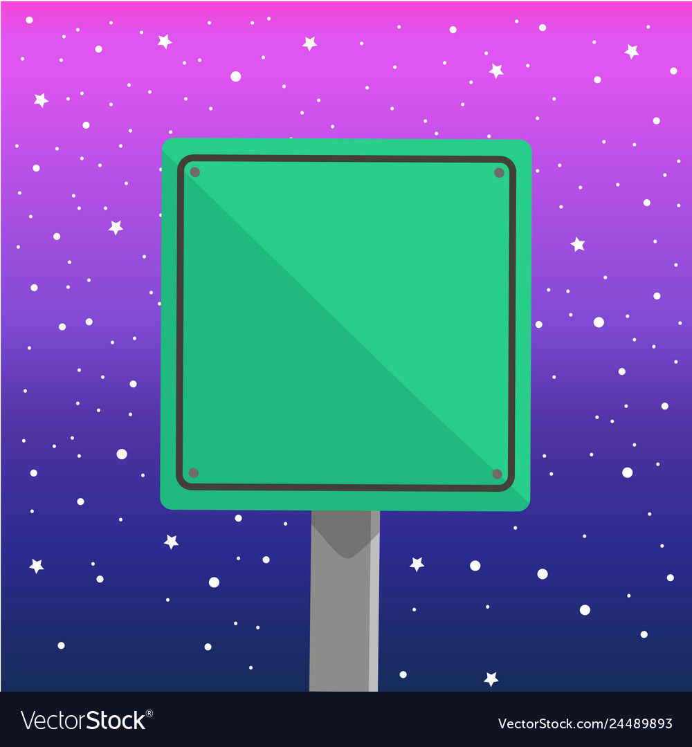 3d square blank colorful caution road sign Vector Image