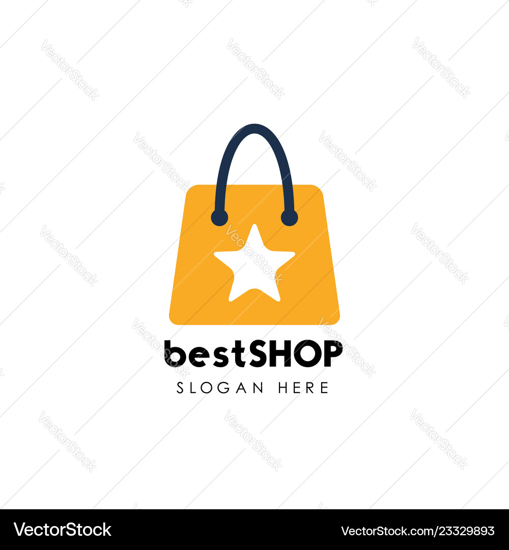 Best shop logo icon design stores Royalty Free Vector Image