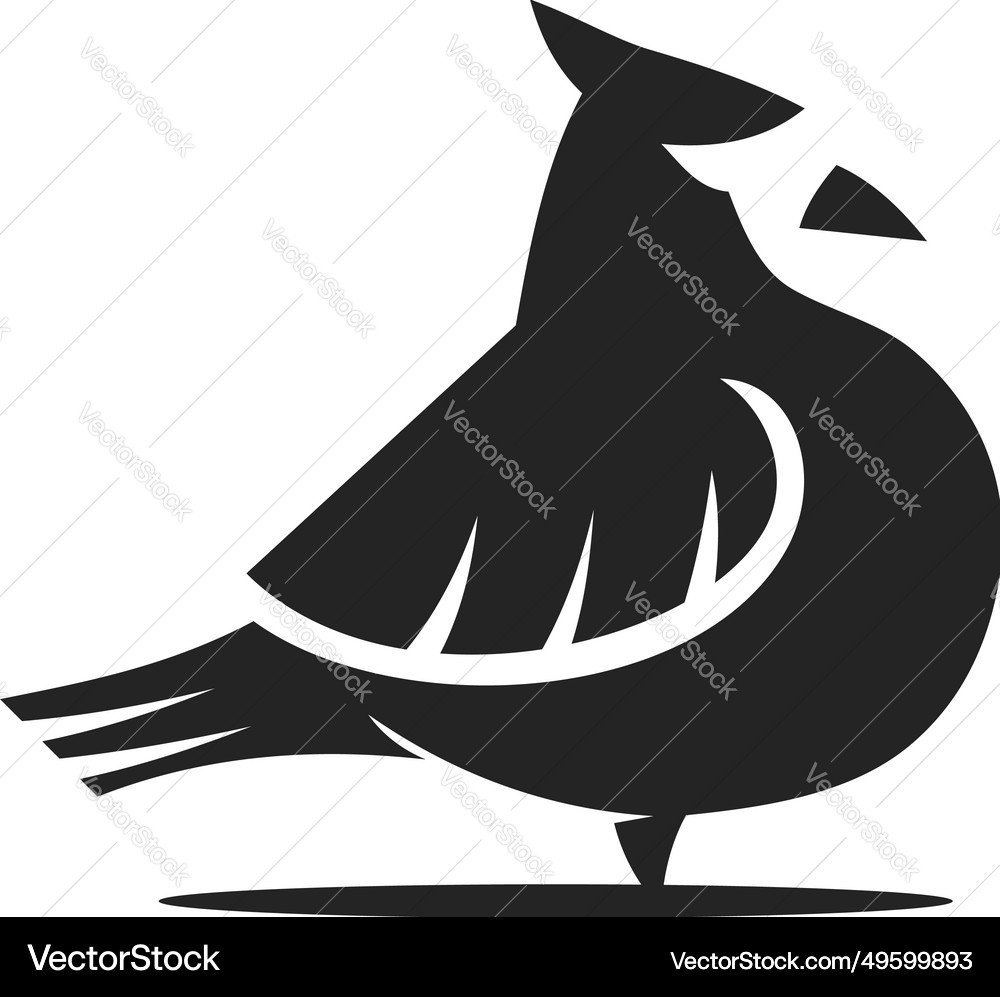 Cardinal bird logo template isolated brand Vector Image