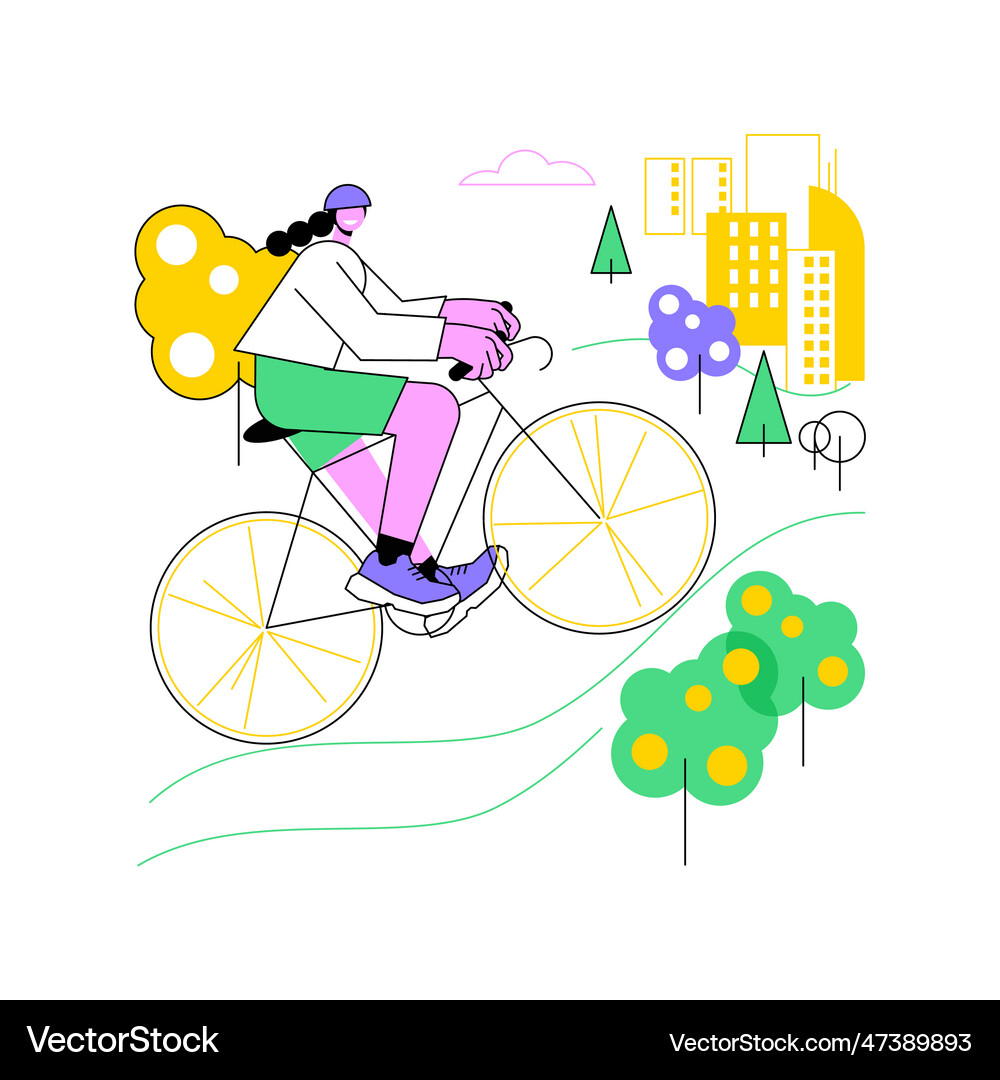 Cycling track isolated cartoon Royalty Free Vector Image
