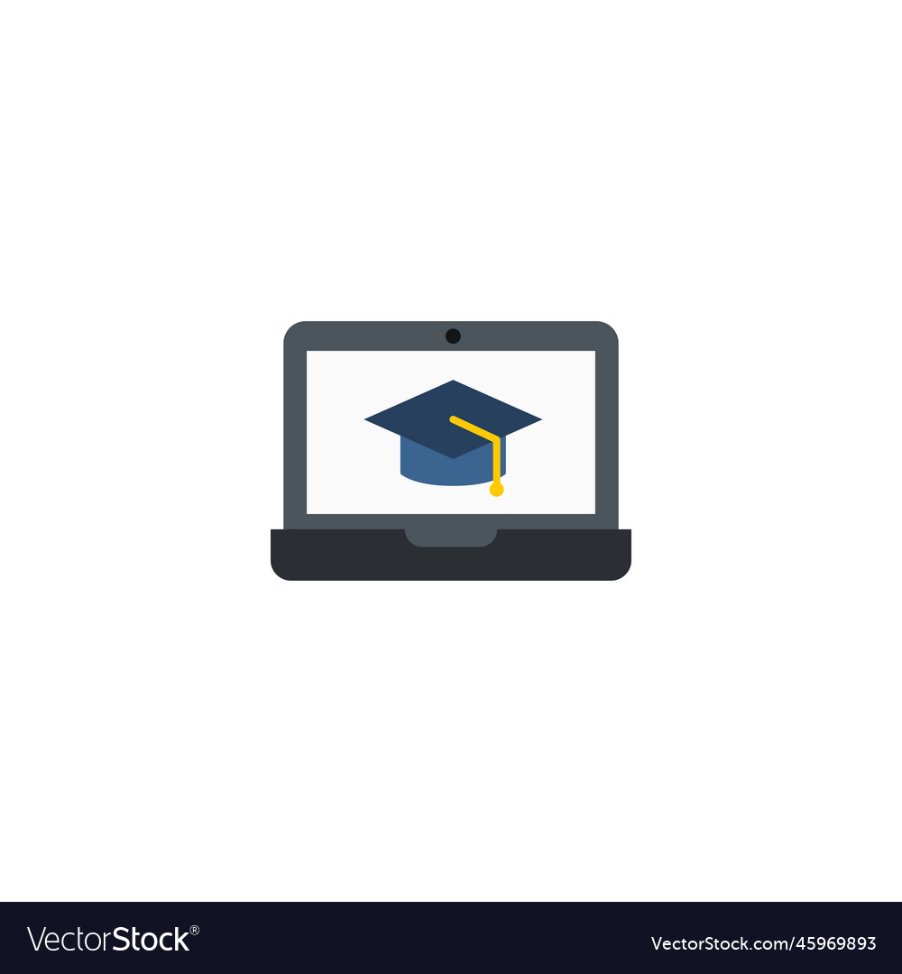 Distance learning creative icon from e-learning Vector Image