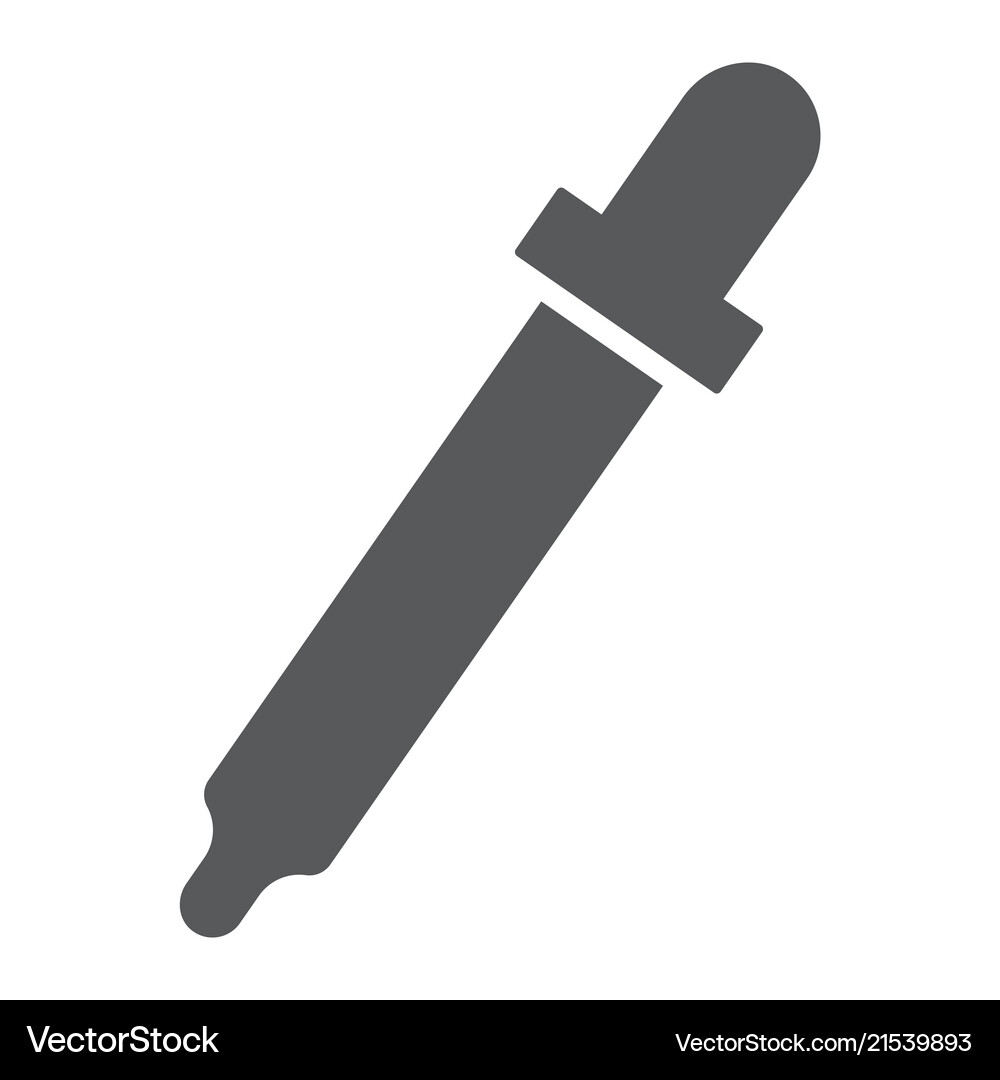 Eyedropper glyph icon tools and design pipette Vector Image