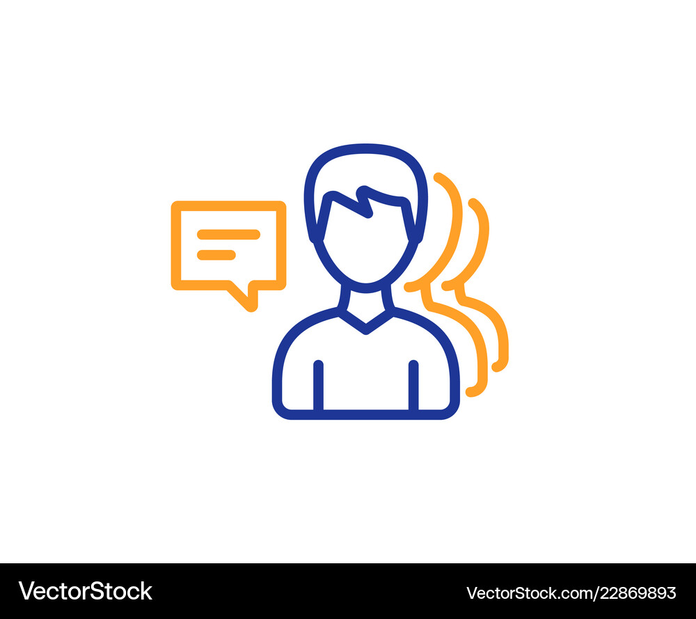 Group of men line icon teamwork sign Royalty Free Vector