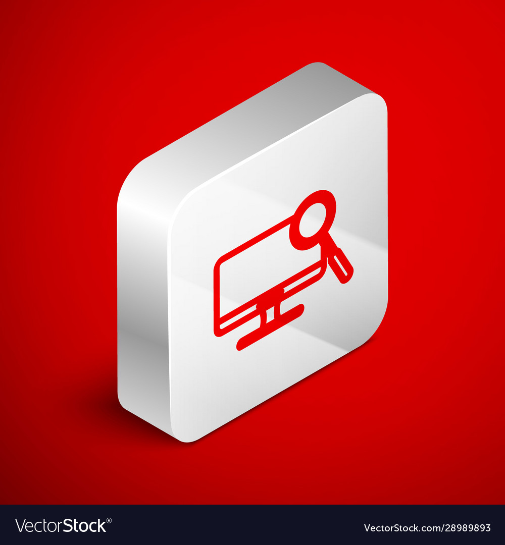 Isometric line computer monitor diagnostics icon Vector Image Isometric line computer monitor diagnostics icon Vector Image