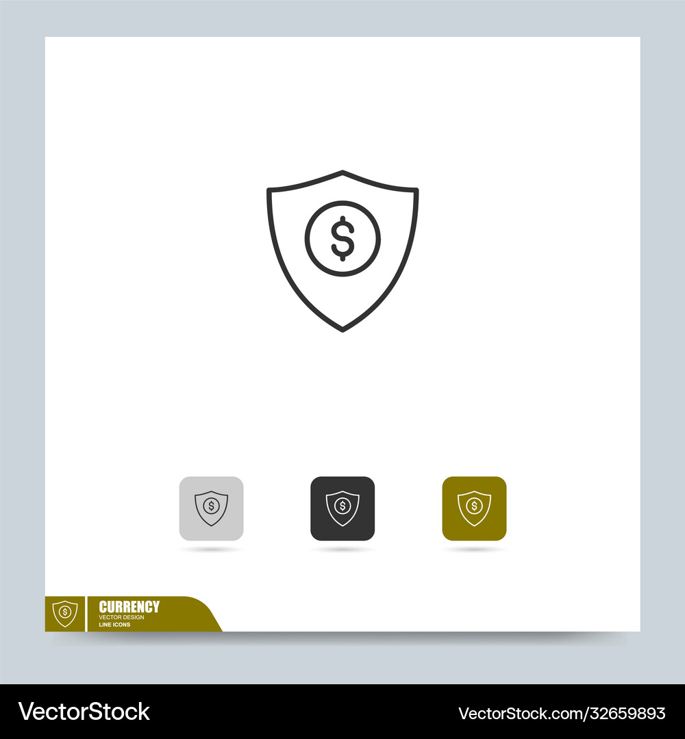 Modern currency icon symbol logo graphic design Vector Image