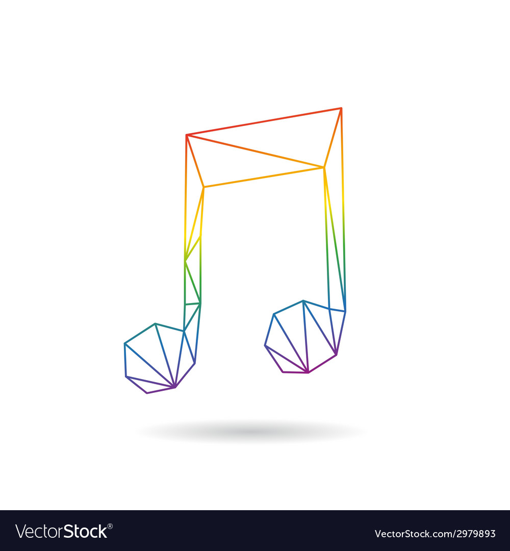 Note abstract isolated Royalty Free Vector Image