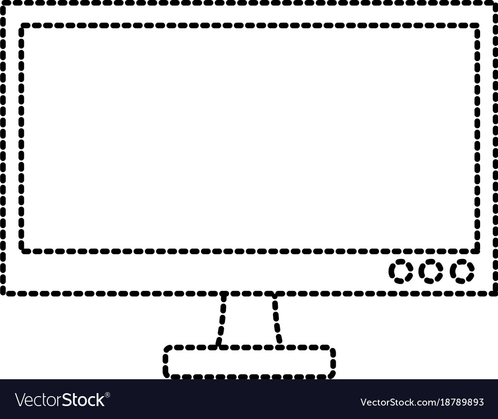 Pc monitor screen Royalty Free Vector Image - VectorStock