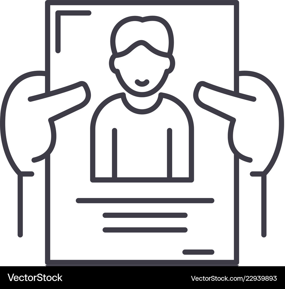 Personnel management line icon concept Royalty Free Vector