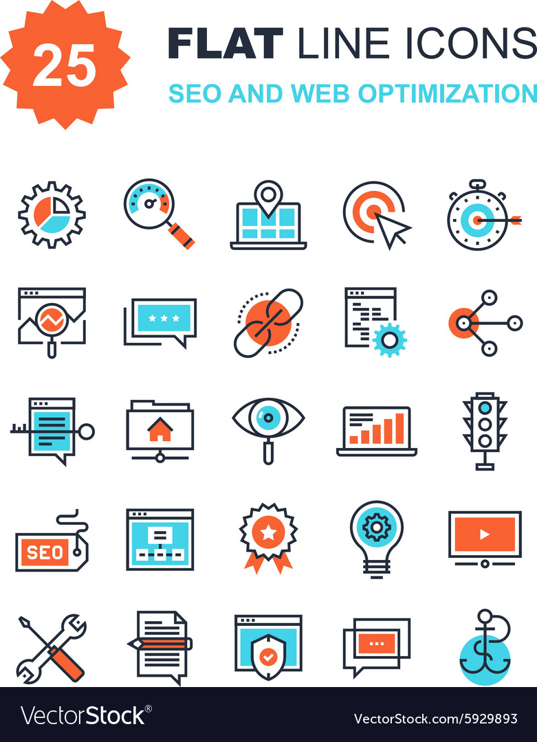 Seo and web optimization Royalty Free Vector Image