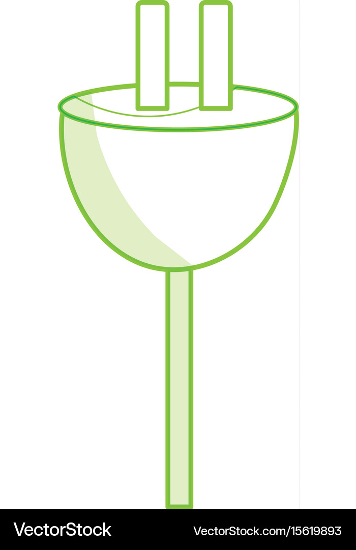 Silhouette electric power cable to voltage Vector Image