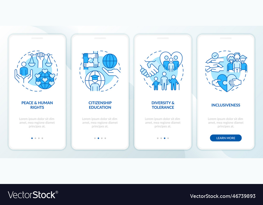 Themes Gced Addresses Blue Onboarding Mobile App Vector Image