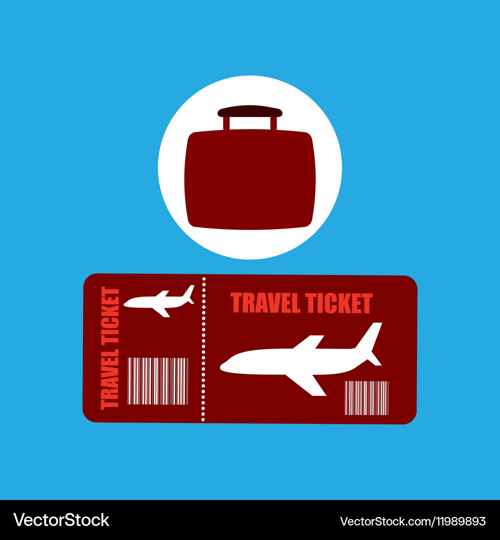 Travel concept airline ticket Royalty Free Vector Image