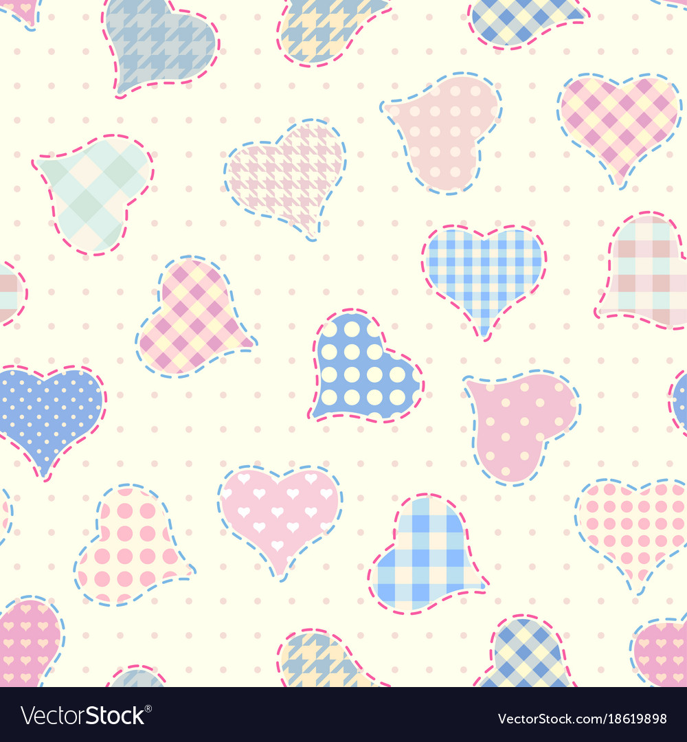Geometric hearts pattern Royalty Free Vector Image