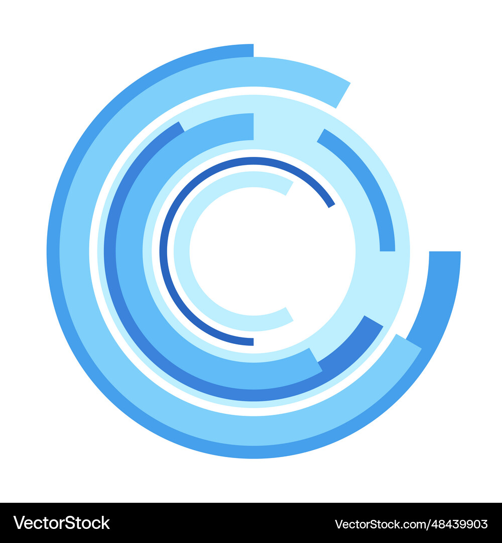 Abstract of rotating colored stripes isolated Vector Image