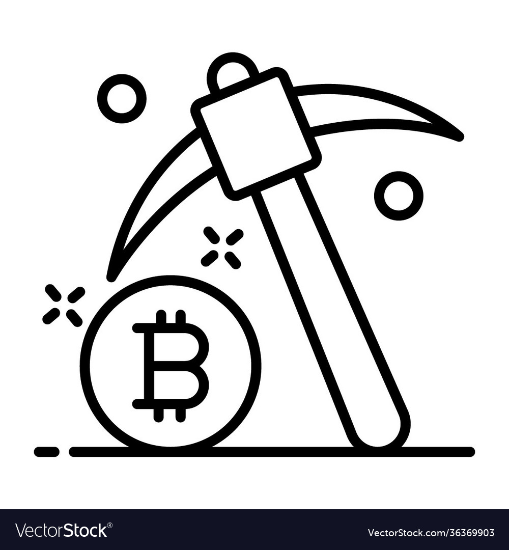 Bitcoin mining Royalty Free Vector Image - VectorStock