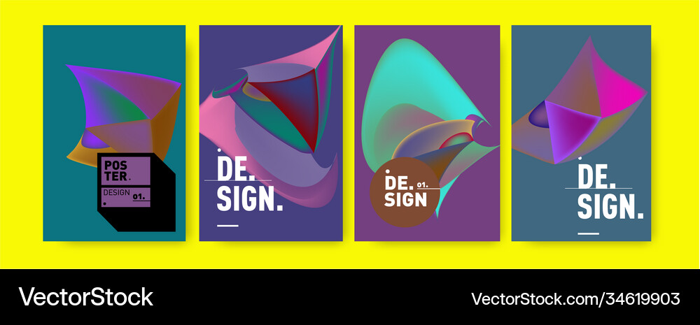 Colorful abstract liquid and fluid poster Vector Image