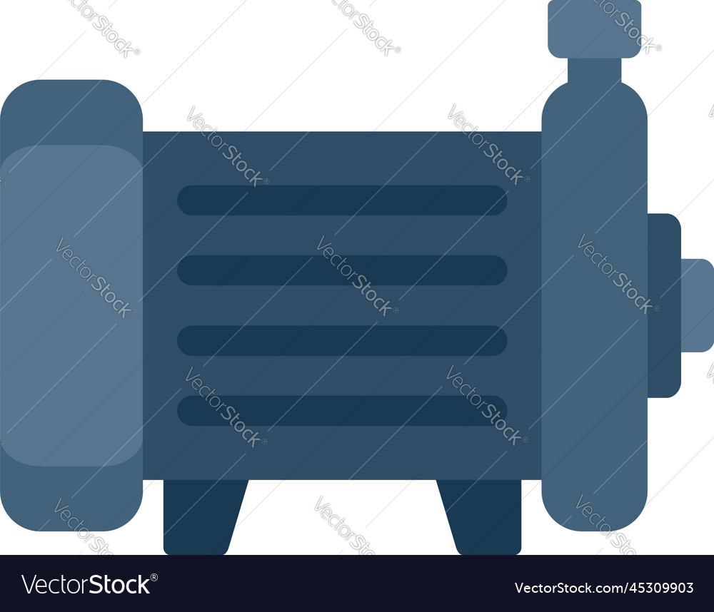 Compressor pump icon flat motor system Royalty Free Vector