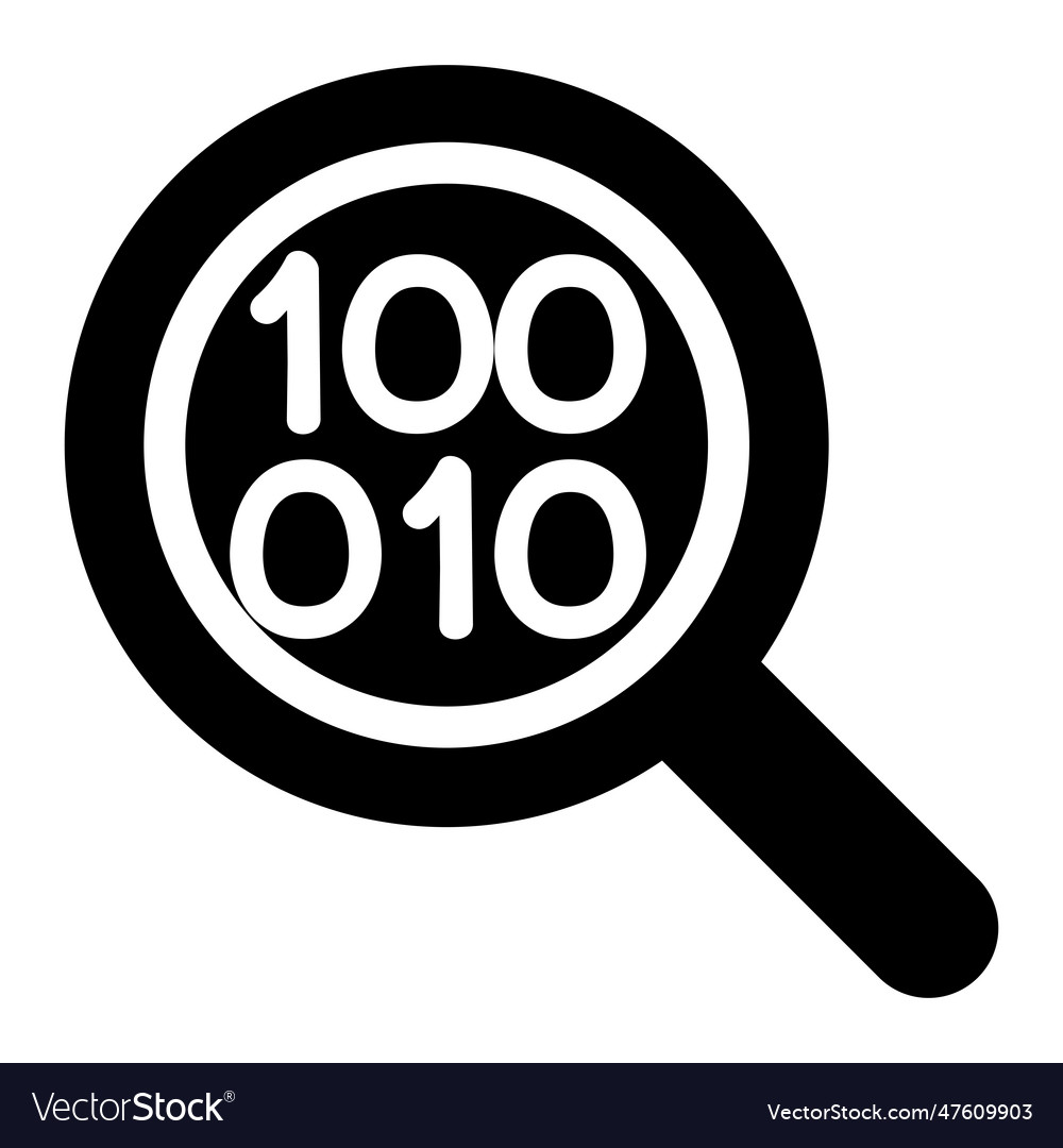 Data finding icon Royalty Free Vector Image - VectorStock