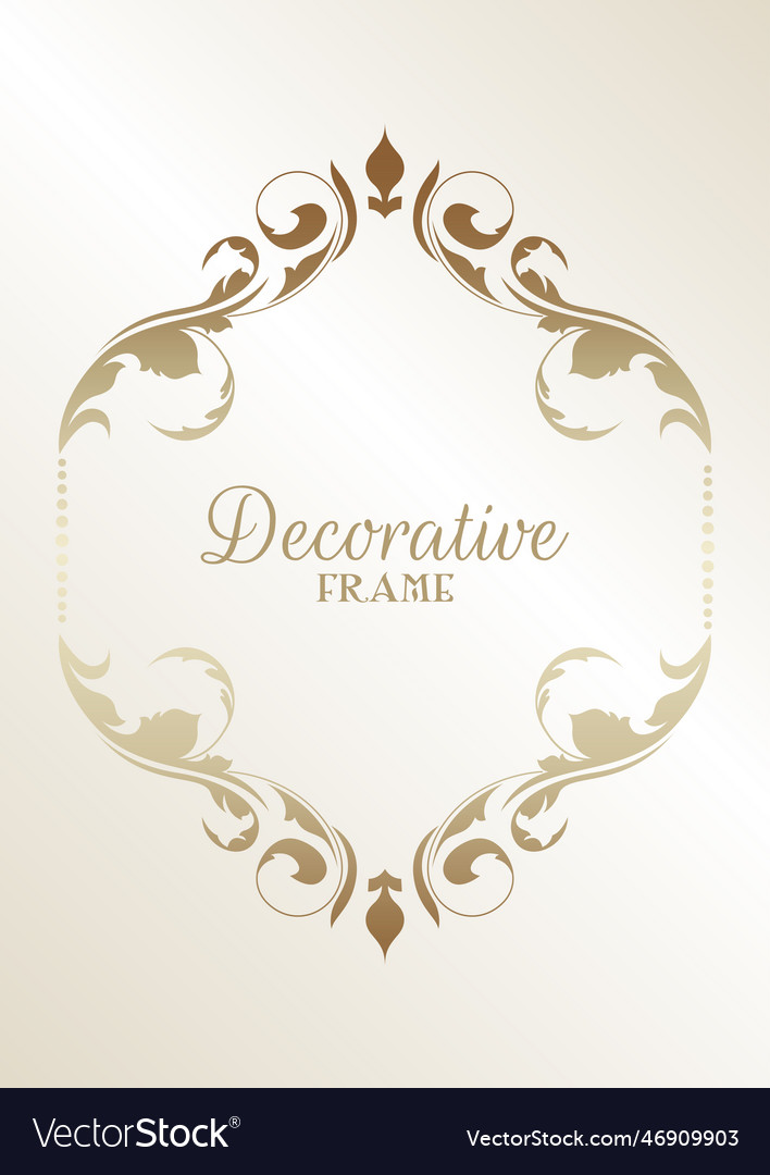 Decorative frame background Royalty Free Vector Image
