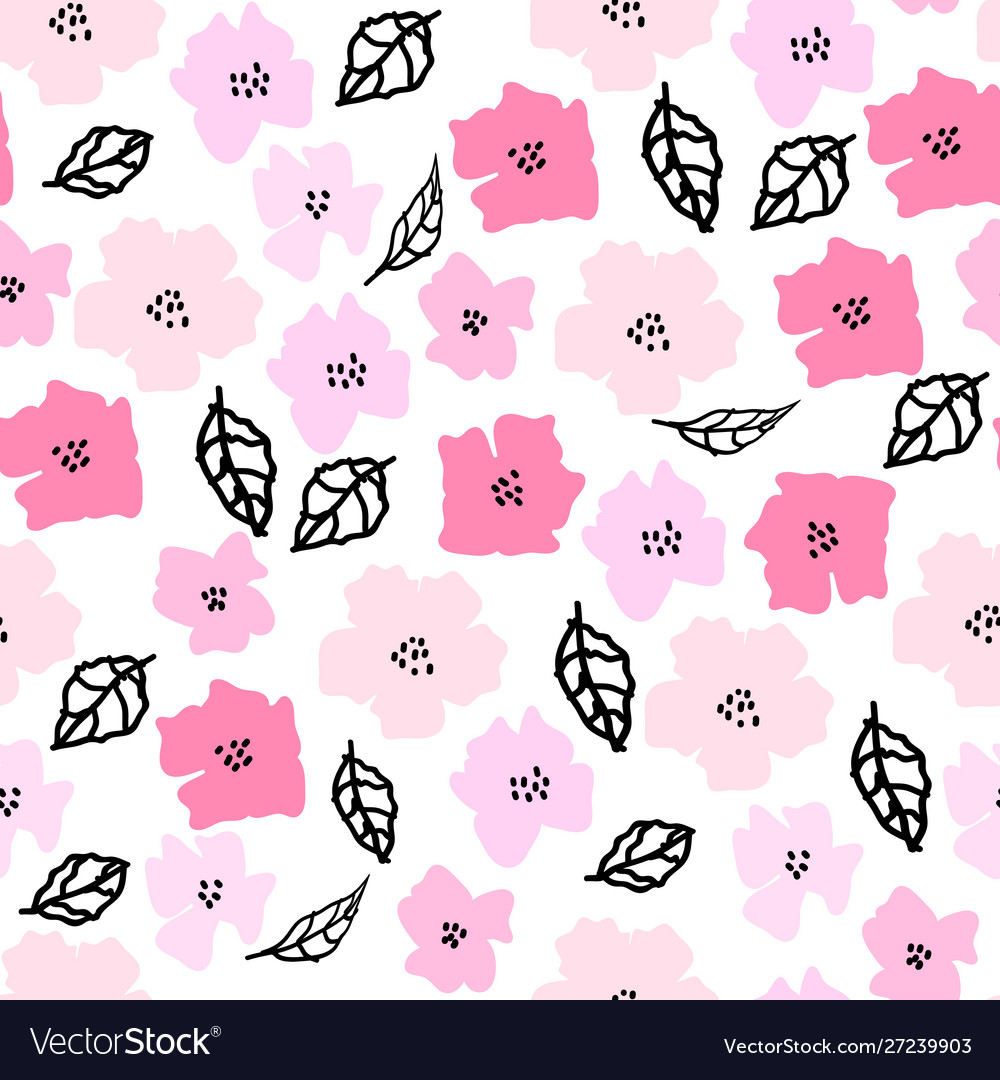 Flower seamless pattern background Royalty Free Vector Image