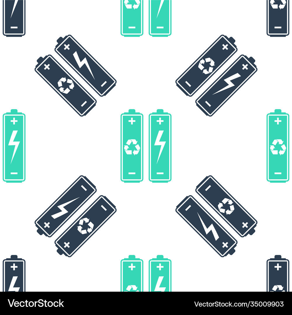 Green battery with recycle symbol - renewable Vector Image