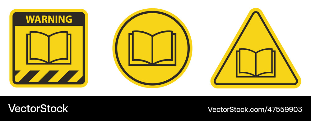 No read a book icons sign isolate on white Vector Image