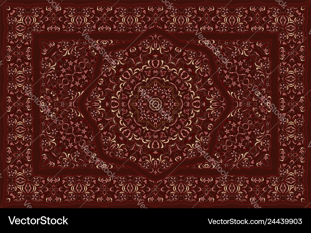Persian colored carpet Royalty Free Vector Image