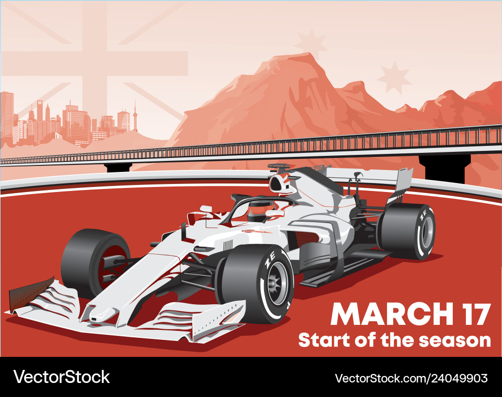 Racing car in black and white red performance Vector Image
