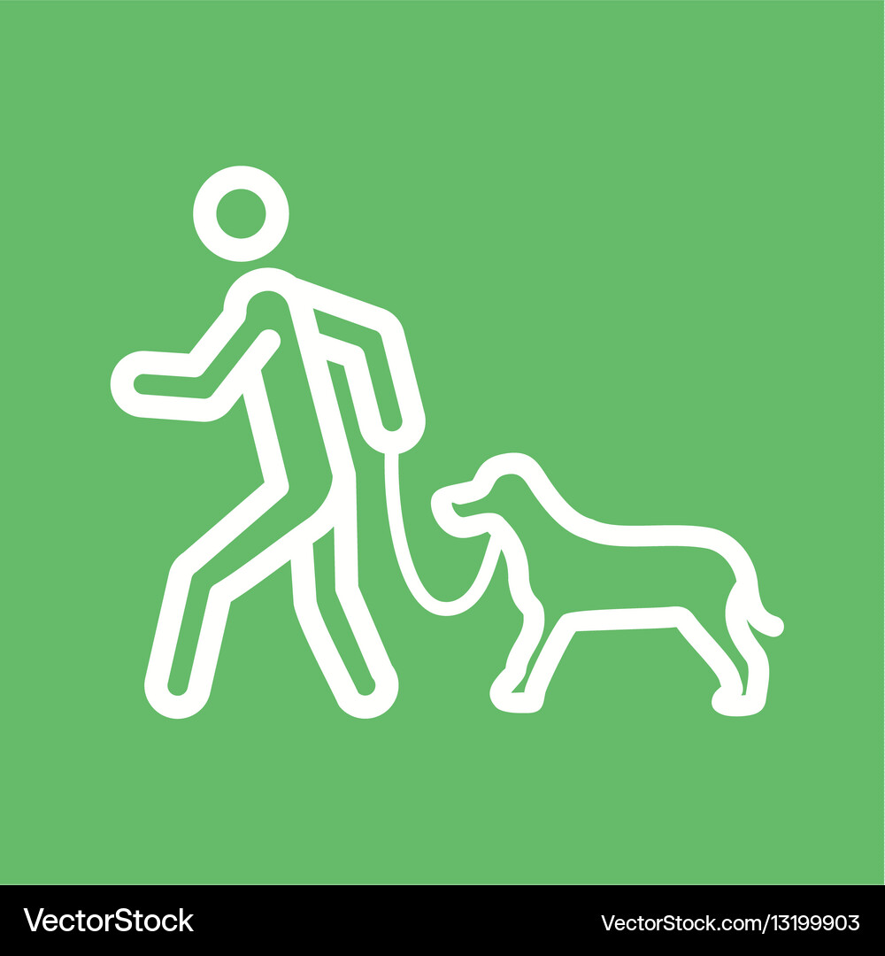 Walking dog Royalty Free Vector Image - VectorStock