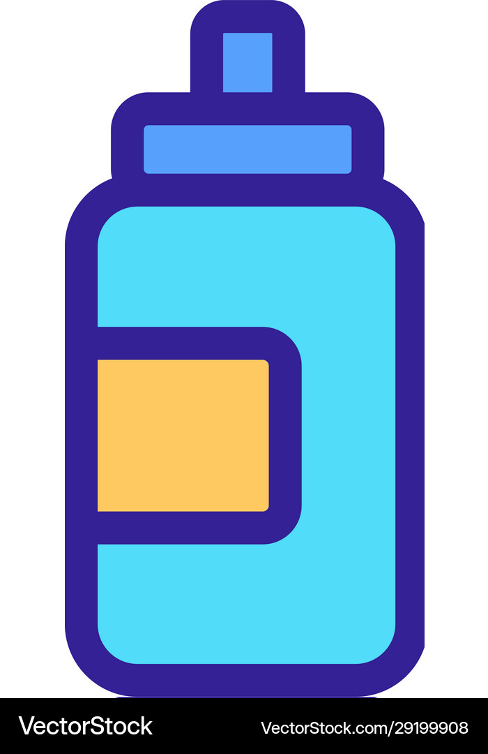 Bottle with powder icon isolated contour Vector Image
