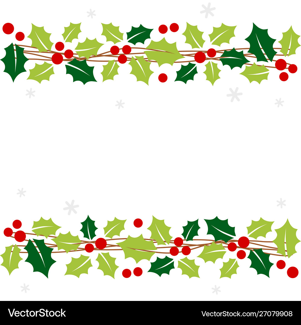 Christmas garland card - set Royalty Free Vector Image