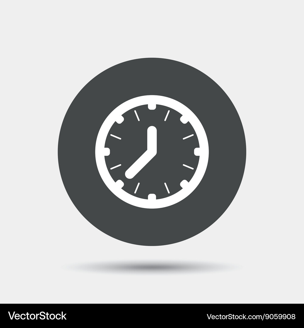 Clock time sign icon mechanical watch symbol Vector Image