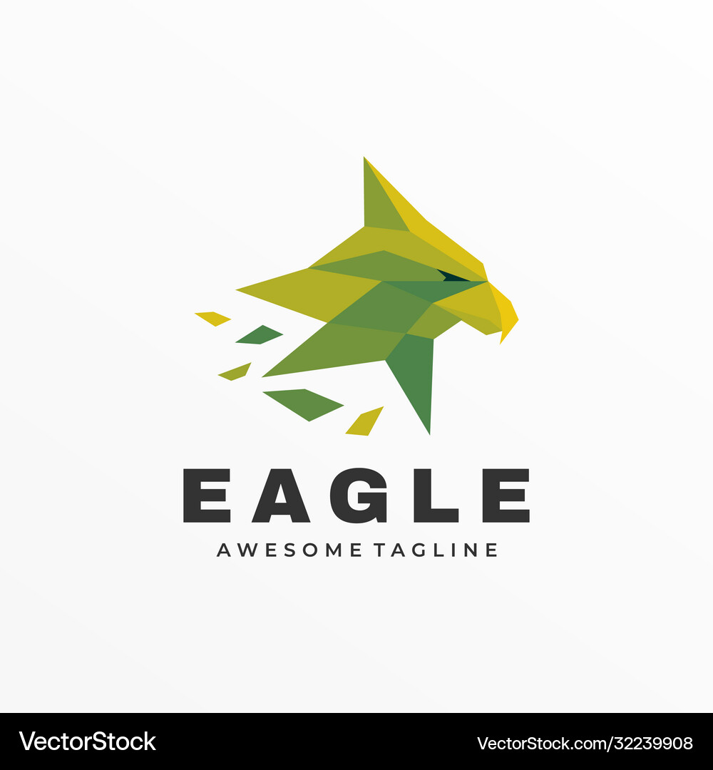 Low Poly Logo Flying Bird Low Poly Logo