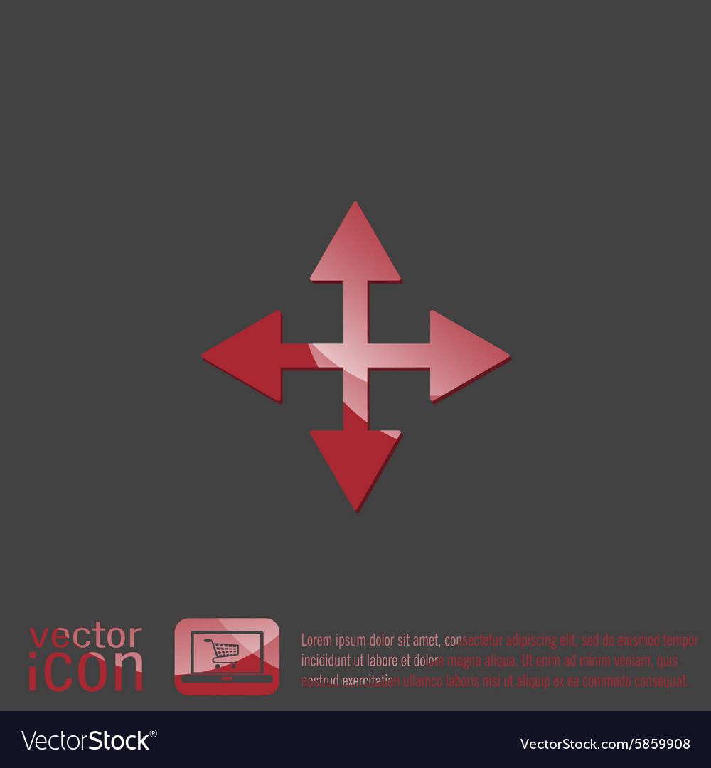 Move arrows Royalty Free Vector Image - VectorStock