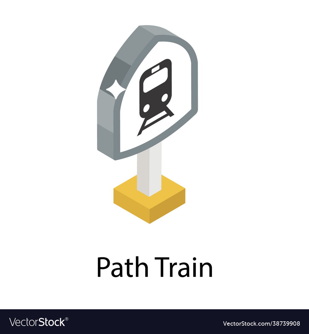 Path train Royalty Free Vector Image - VectorStock