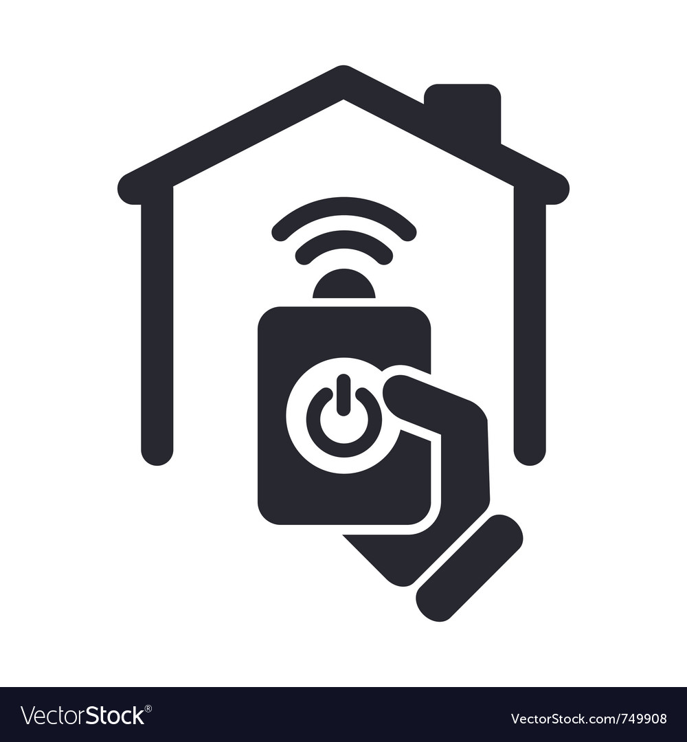 Remote home icon Royalty Free Vector Image - VectorStock