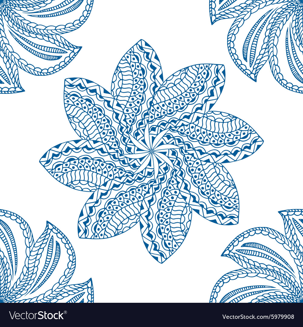 Seamless blue pattern Royalty Free Vector Image