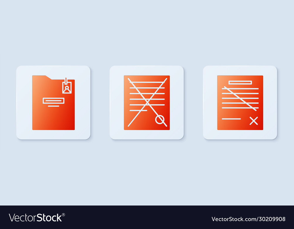 Set delete file document personal folder Vector Image Set delete file document personal folder Vector Image