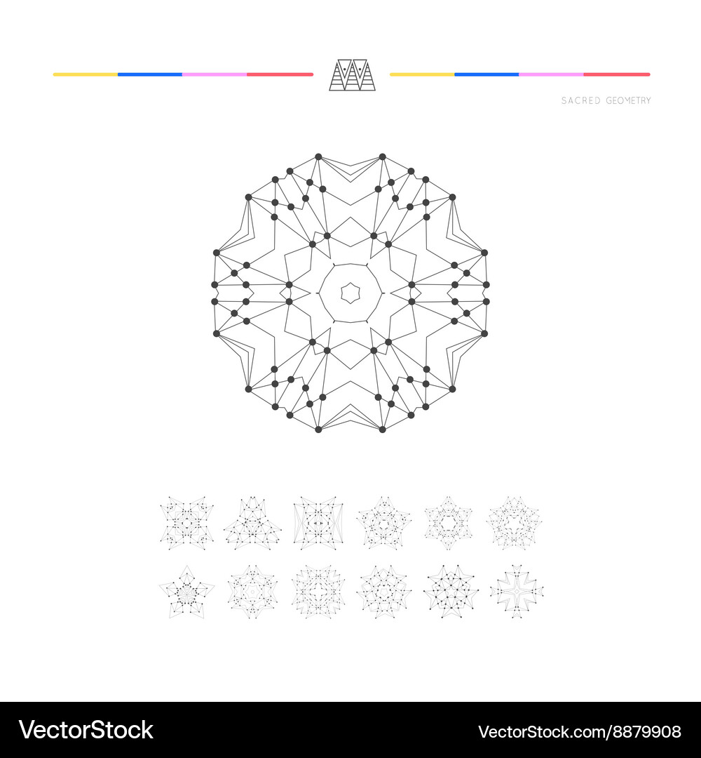 Set of minimal geometric shapes Royalty Free Vector Image