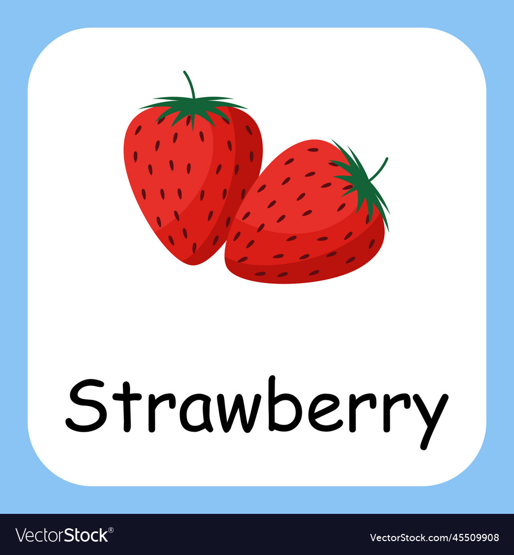 Strawberry clip art for kids Royalty Free Vector Image