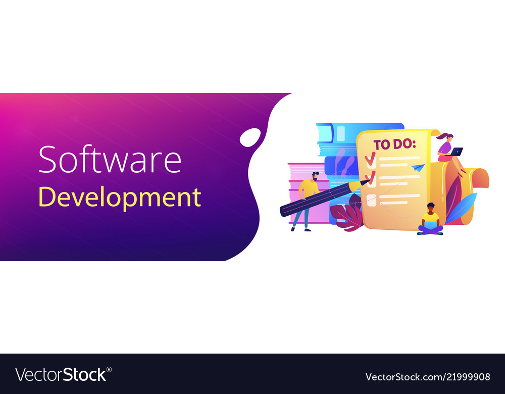 Task management it header or footer banner Vector Image