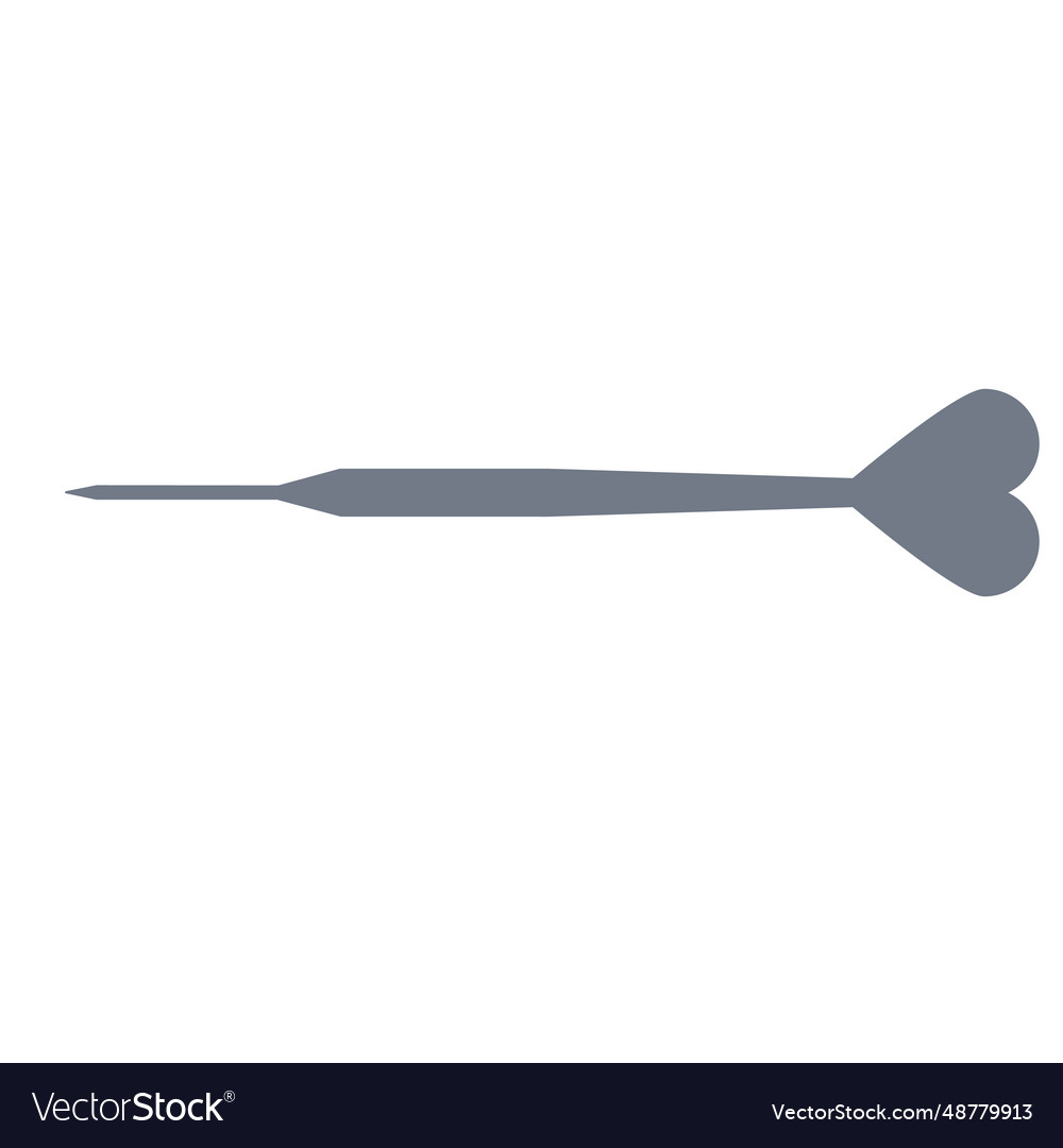 Dart heart silhouette Royalty Free Vector Image