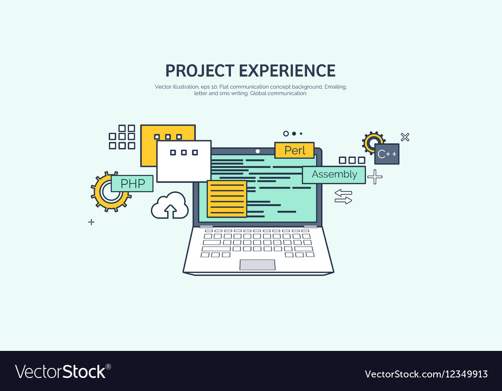 Flat background coding Royalty Free Vector Image