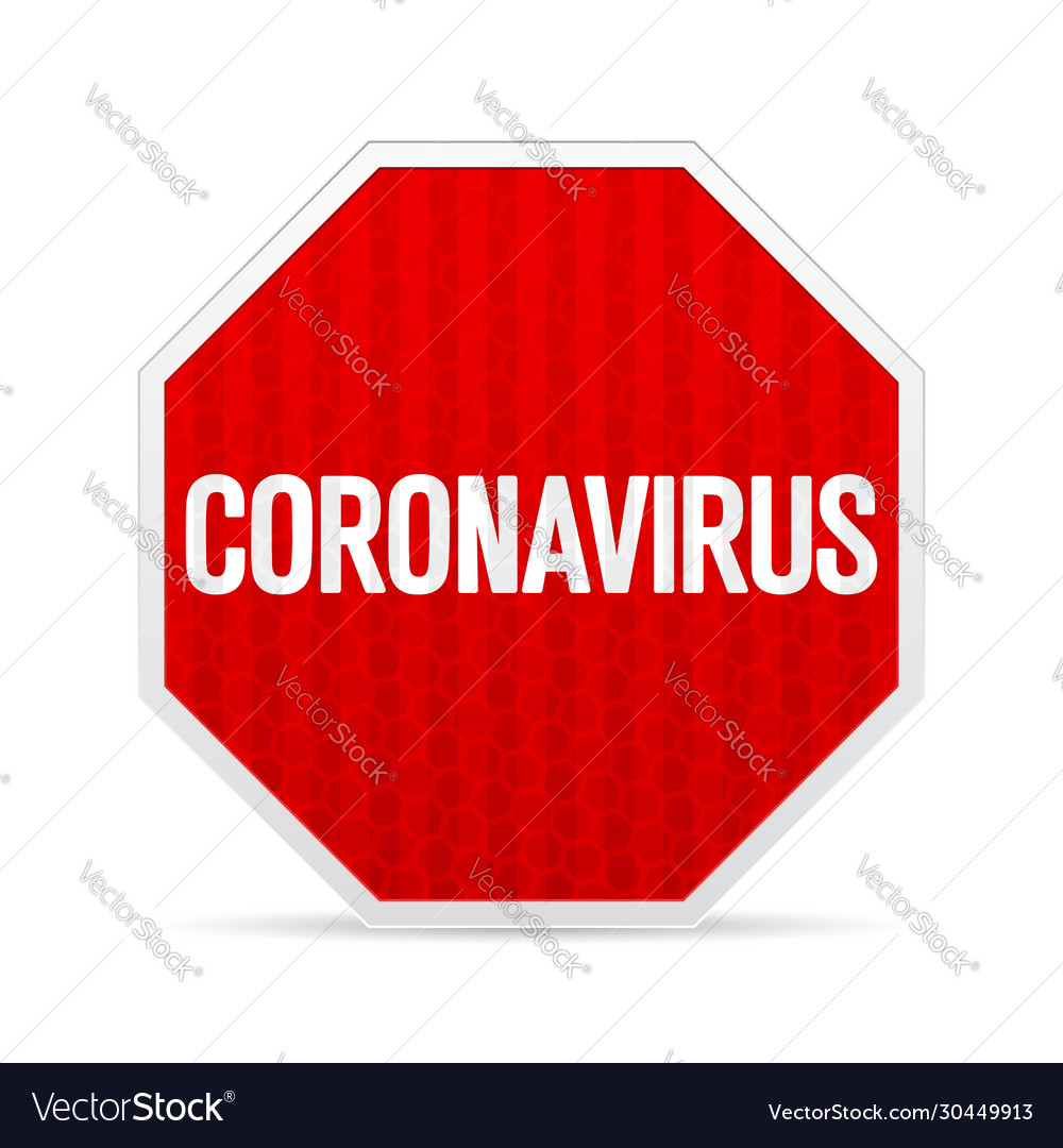 Road sign coronavirus Royalty Free Vector Image