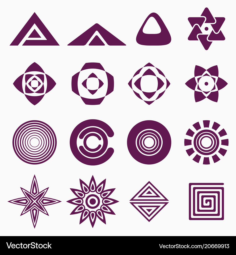 Set of geometric shapes Royalty Free Vector Image