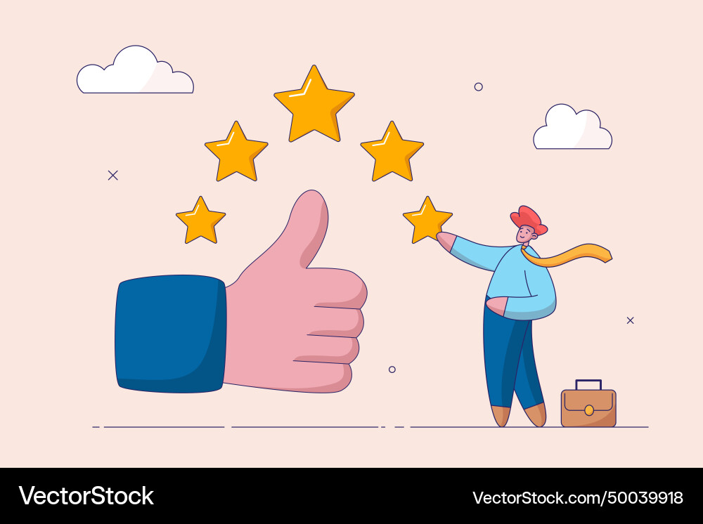Best star rating concept excellence customer Vector Image