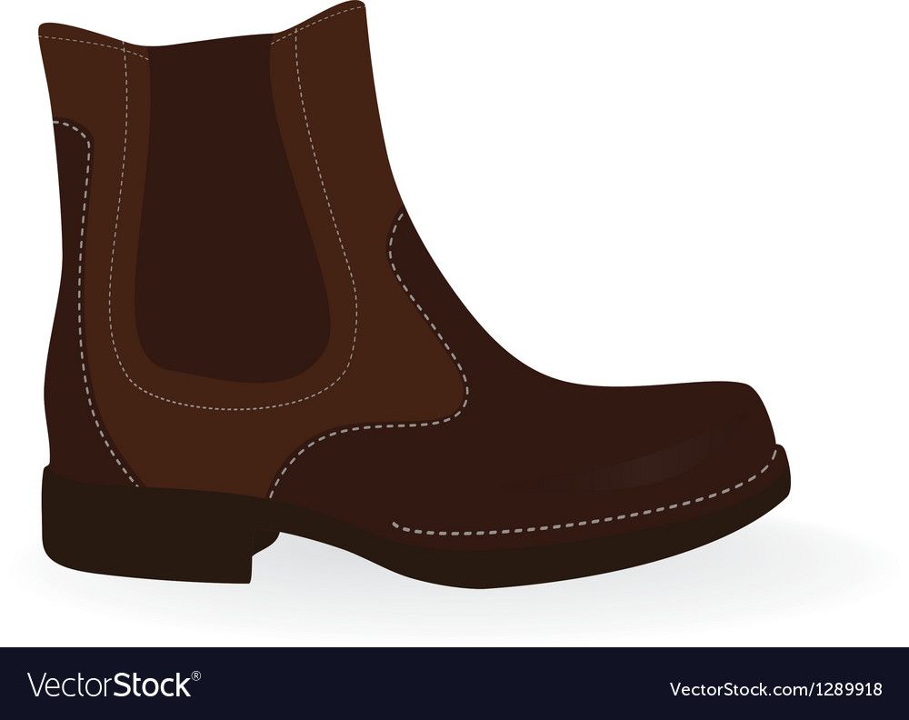 Brown boot Royalty Free Vector Image - VectorStock