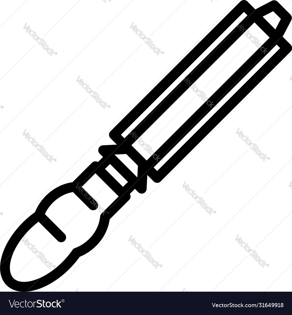Building Chisel Icon Outline Style Royalty Free Vector Image