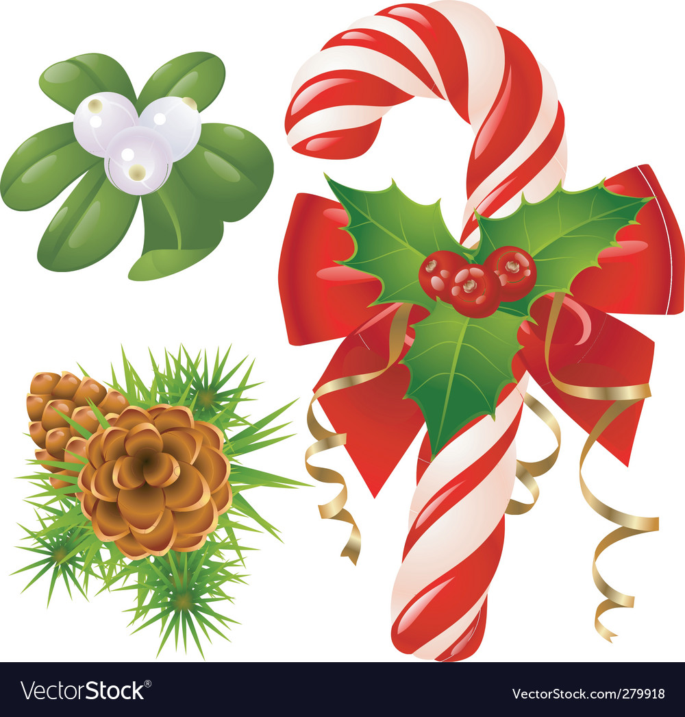 Candy cane christmas tree mi Royalty Free Vector Image